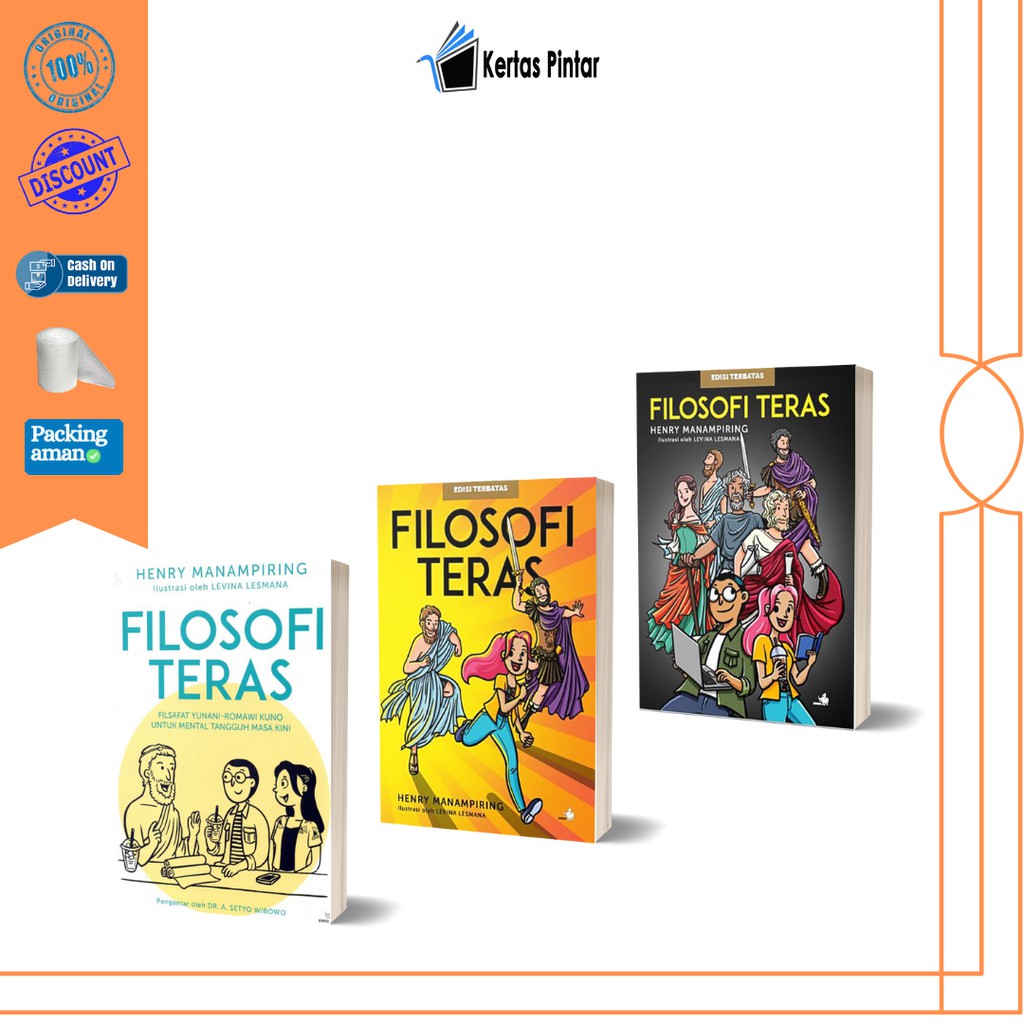 Jual FILOSOFI TERAS EDISI COVER ORANGE HITAM HENRY MANAMPIRING | Shopee ...