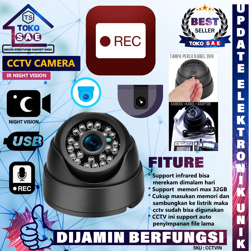 Jual Kamera CCTV Indoor Dalam Ruangan Resolusi HD 720p CCTV Tanpa DVR Indoor CCTV Memori Micro ...