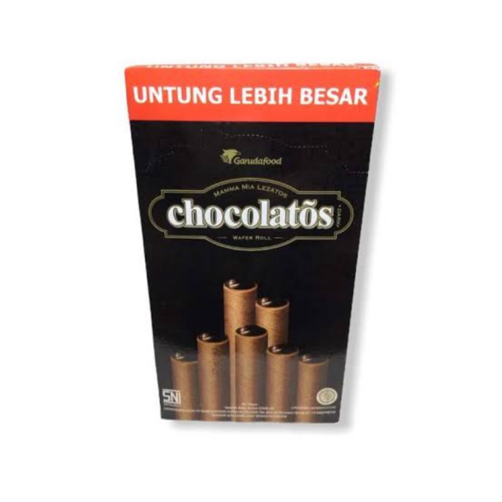 Jual CHOCOLATOS WAFER ROLL DARK CHOCOLATE 1 BOX ISI 24 pcs | Shopee ...