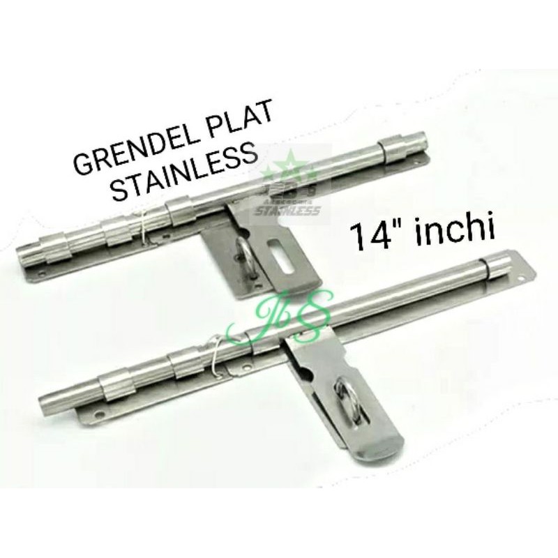 Jual Grendel Plat Solid Stainless Steel Solid 14" inchi (28CMx12CM ...