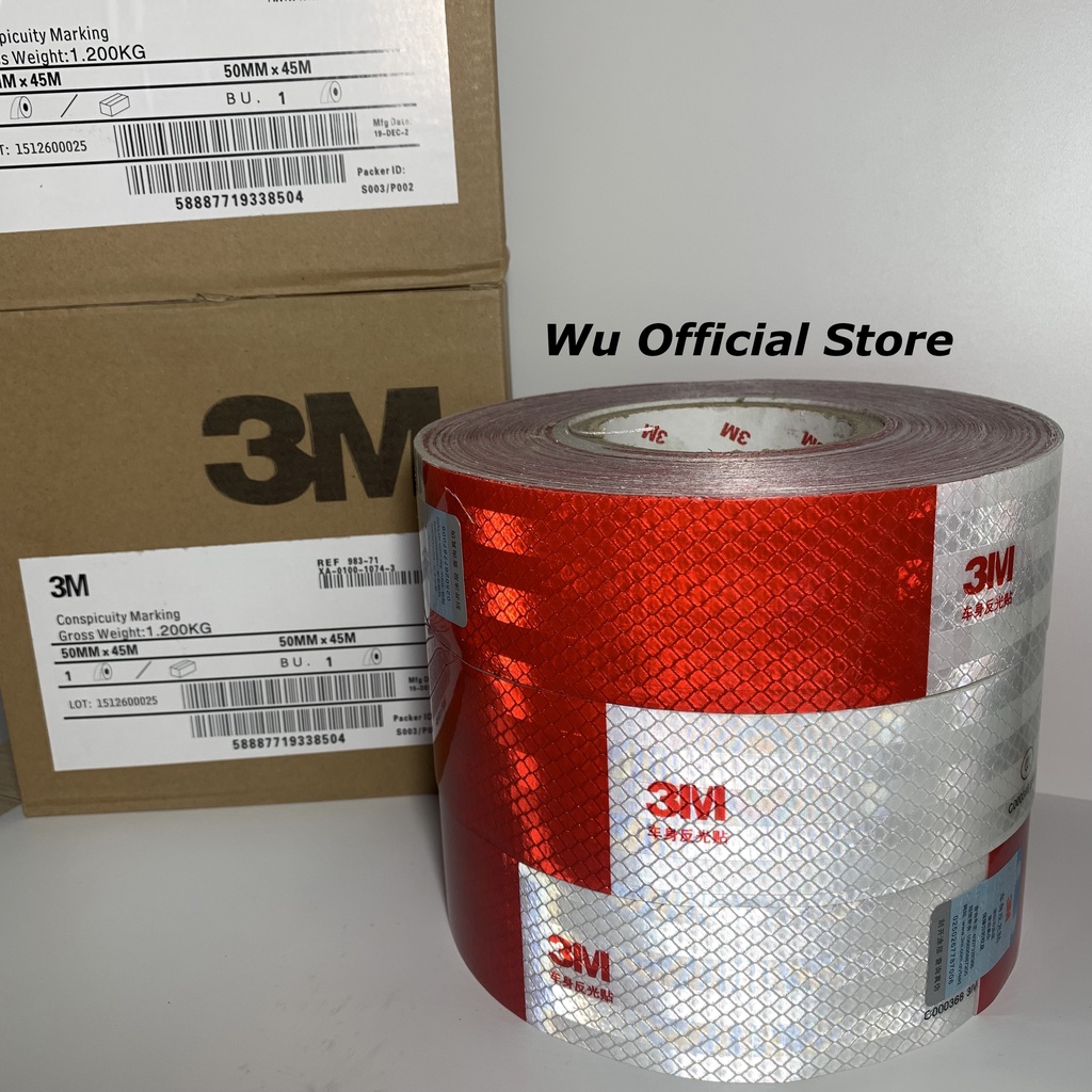 Jual Stiker Reflektor Merah Putih 3M Sticker Reflektif Pantul Cahaya ...