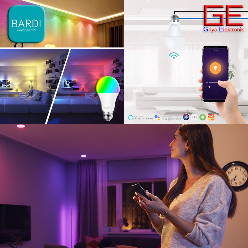Jual BARDI Wifi Smart LED Light Bulb RGB Original | Shopee Indonesia