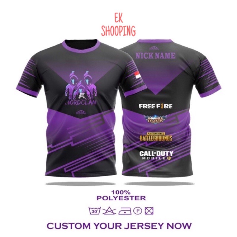 Jual BAJU KAOS JERSEY GAMING ESPORT UKURAN ANAK SAMPAI JUMBO FREE FIRE ...