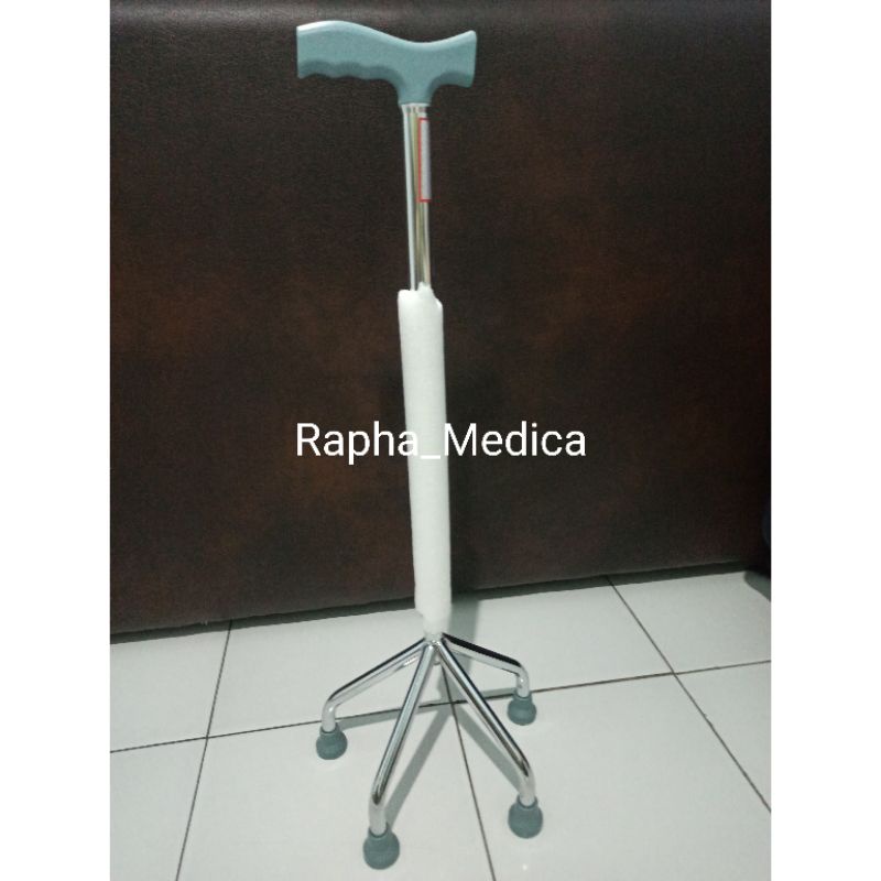 Jual tongkat kaki 4 - alat bantu jalan kaki 4 - tongkat pyramid kaki 4 | Shopee Indonesia