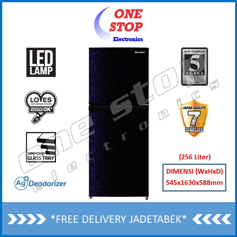 Jual Sharp SJ-316MG-GB Kulkas 2 Pintu 256 L | Shopee Indonesia