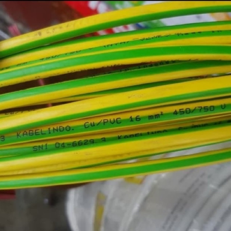 Jual kabel NYA 16mm warna kuning hijau/ kabel grounding 16mm | Shopee ...