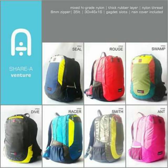 Jual Share A backpack venture | Shopee Indonesia