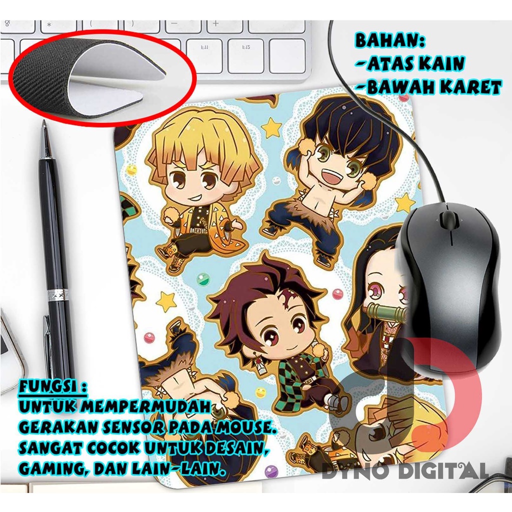 Jual Mouse pad Custom Demon Slayer (Kimetsu no Yaiba) DS002 Game Gaming ...
