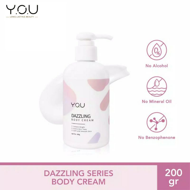 Jual YOU Dazzling Tone Up Body Cream (Kulit Cerah Seketika) | Shopee ...
