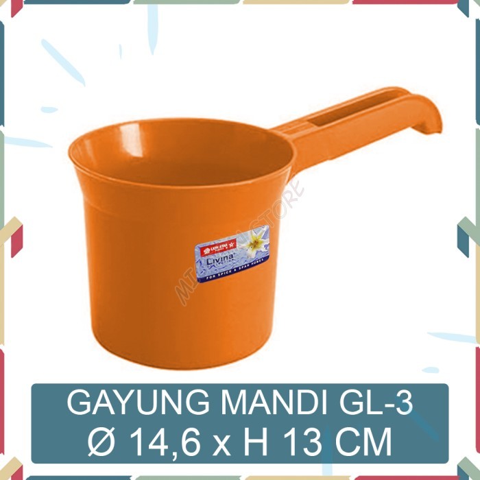 Jual MICTON Lion Star Gayung Mandi Bulat Water Scooper 1,5 Liter GL-3 ...