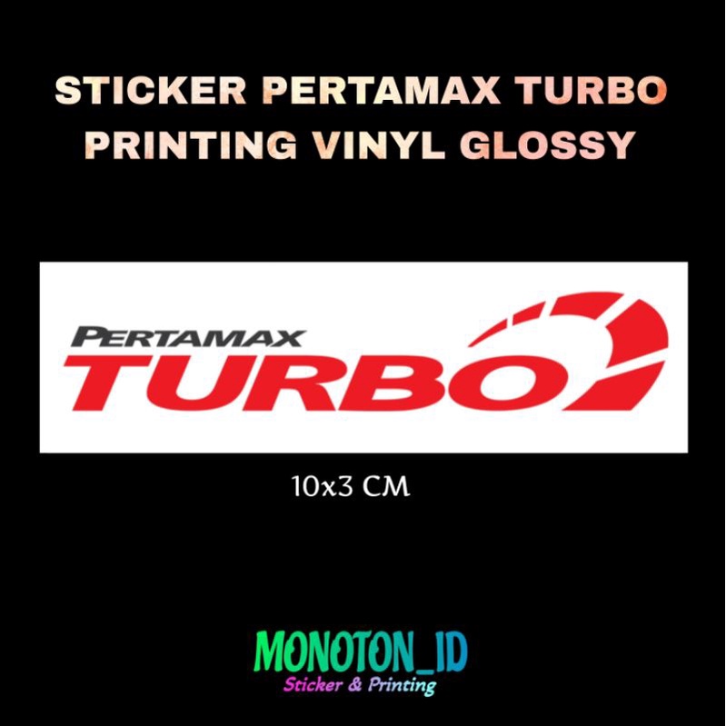 Jual Sticker Pertamax Turbo - Printing Vinyl Glossy | Shopee Indonesia