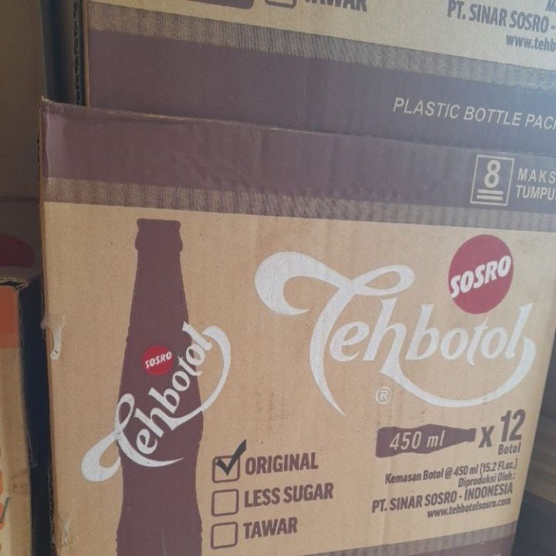 Jual teh botol sosro 450 ml 1 dus | Shopee Indonesia