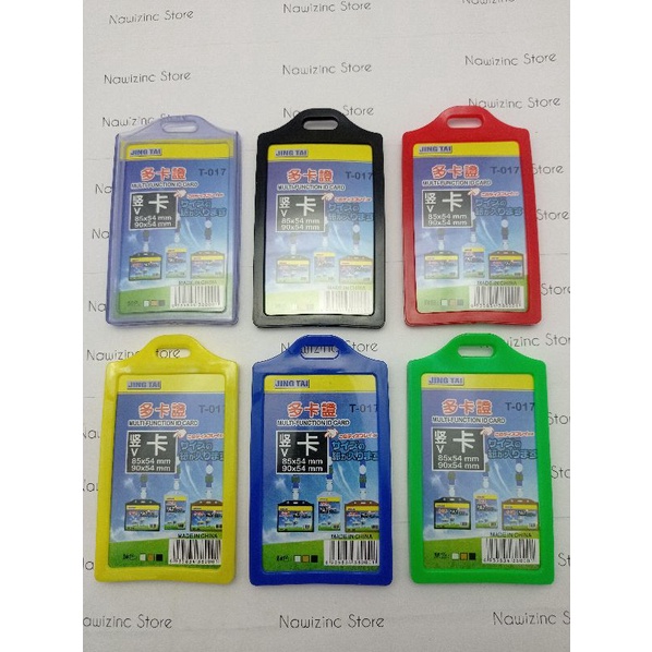 Jual TEMPAT ID CARD KARET RUBER 2 KARTU ISI 5PCS-TEMPAT ID CARD T-017 ...