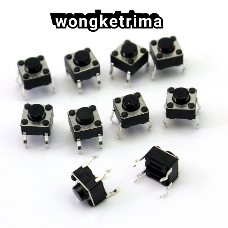 Jual PUSH BUTTON SWITCH 6x6x5 MM 4 PIN TACTILE SWITCH | Shopee Indonesia
