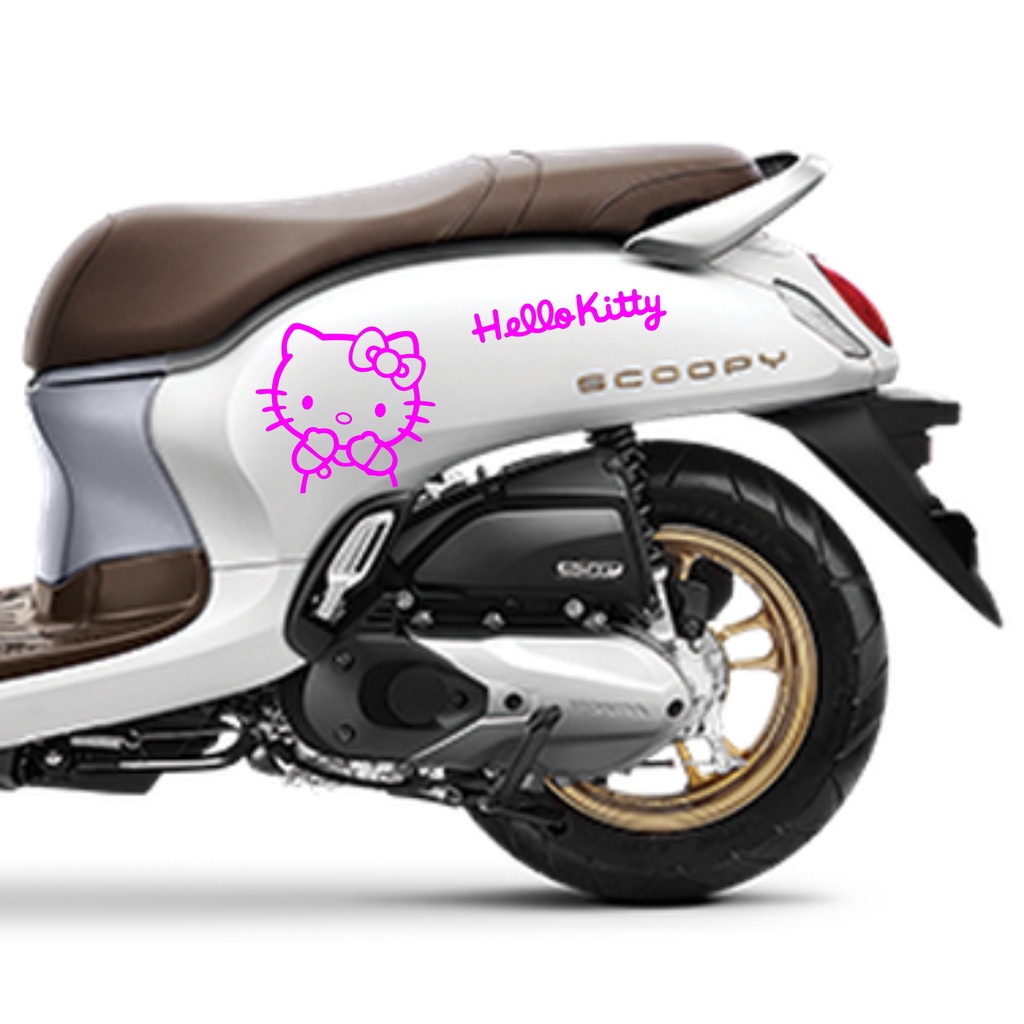 Jual cutting stiker hello kitty motor stiker hello kitty kaca mobil ...