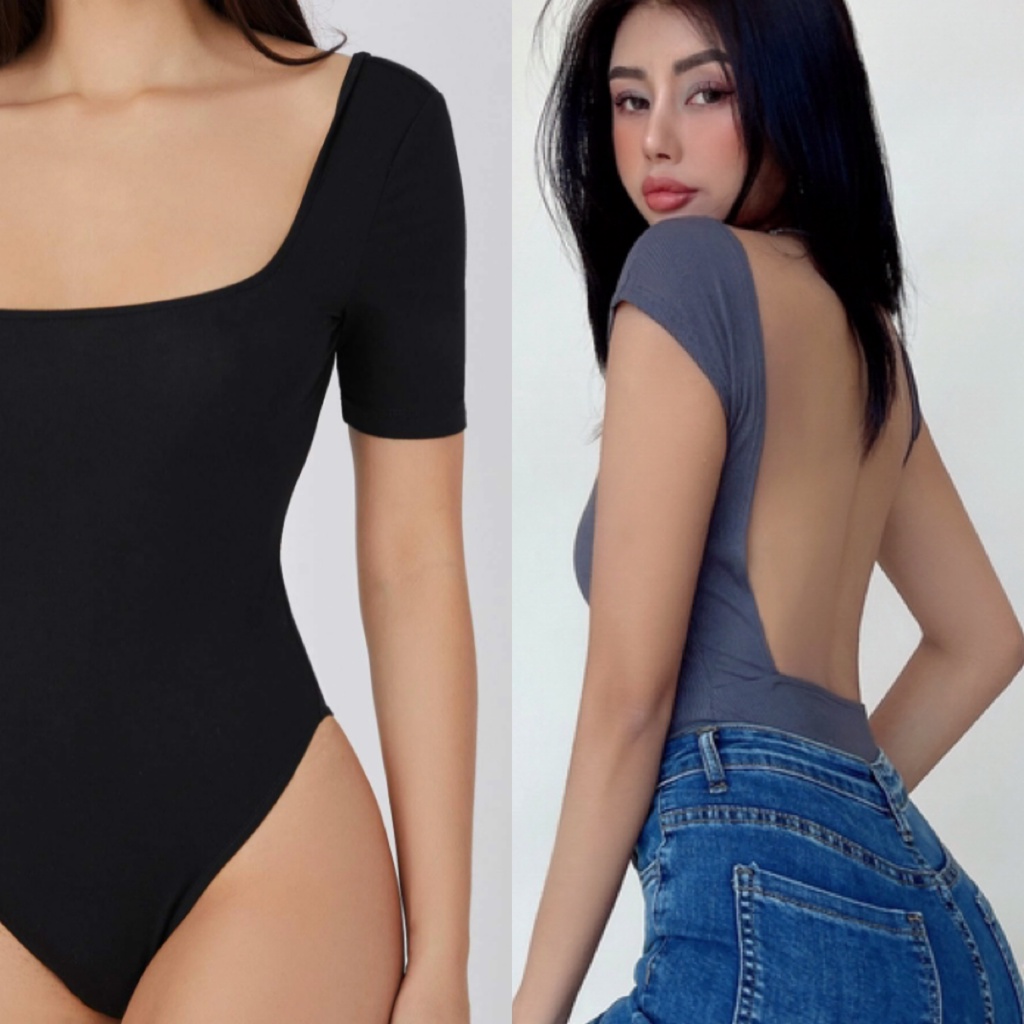 Jual 【LIVIAHOME】Sexy Backless T-Shirt Bodysuit 7288 | Shopee Indonesia