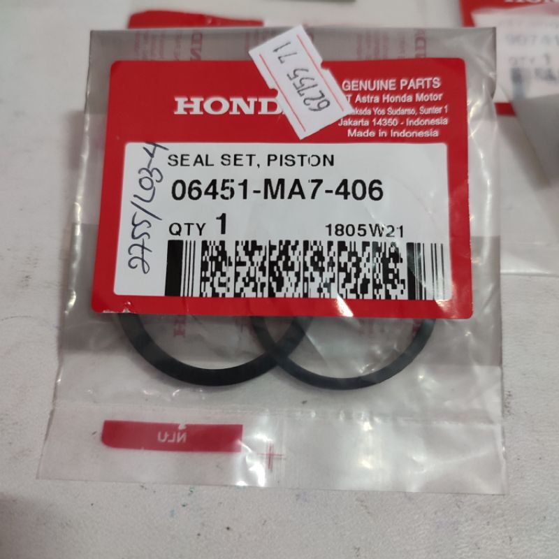Jual Seal Set Piston 06451-MA7-406 Sil Piston Kaliper Cakram Belakang TIGER Supra DD New Megapro ...