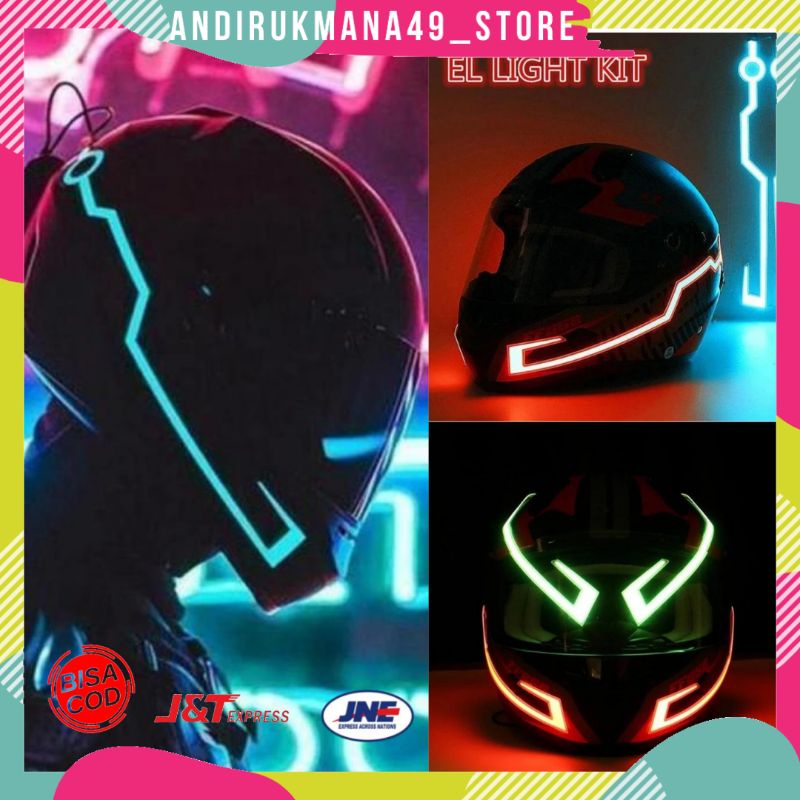 Jual Diskon Promo Stiker Lampu LED Strip Helm Helem Hlem Motor Full ...