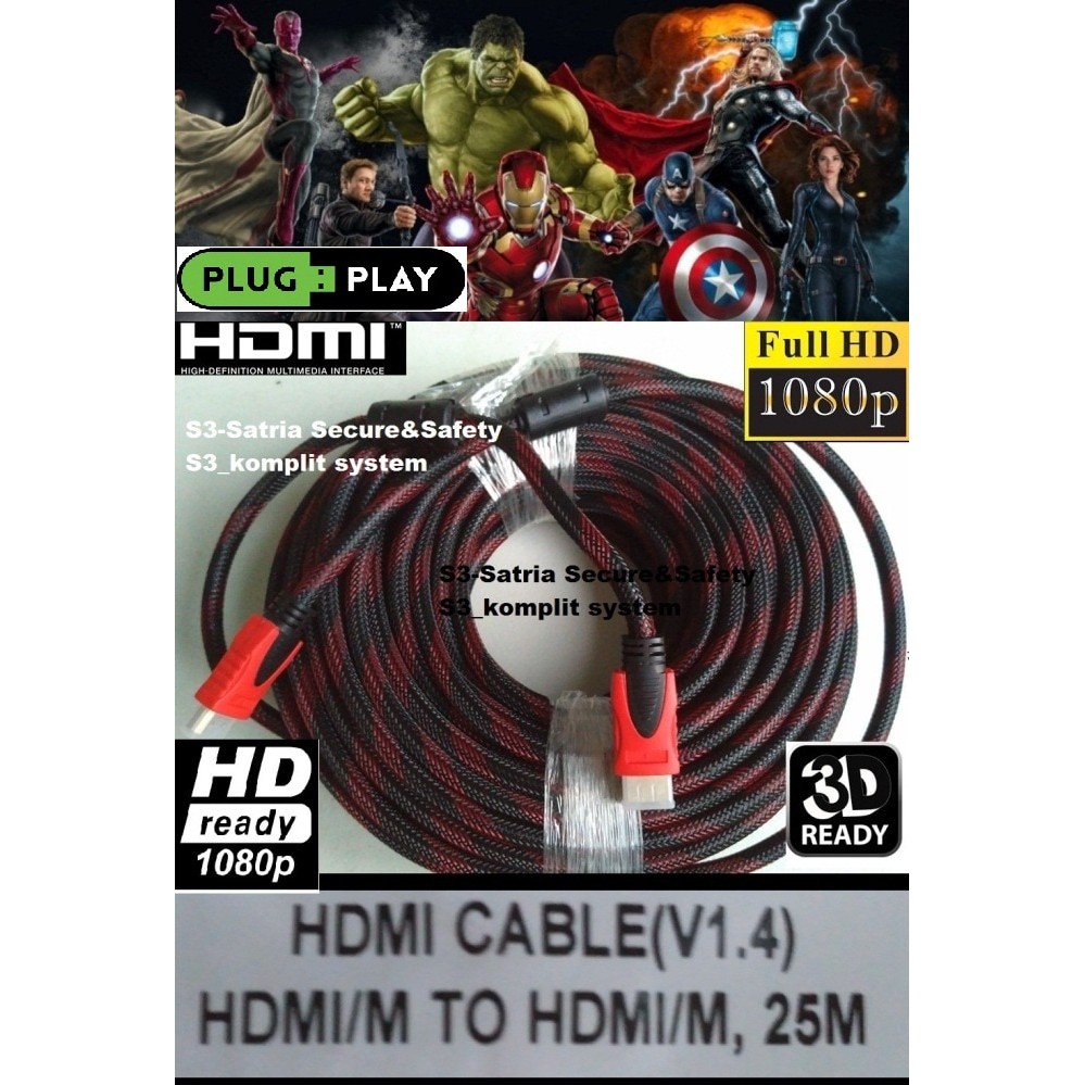 Jual KABEL HDMI 25M / KABEL HDMI 25 METER | Shopee Indonesia