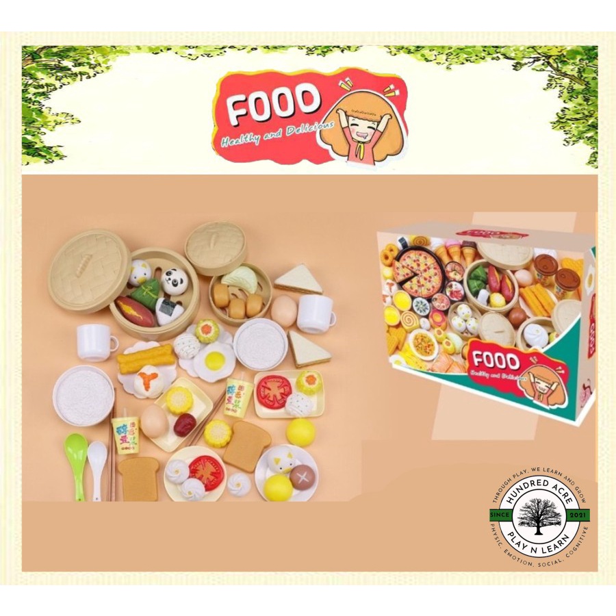 Jual Mainan Masakan Makanan Western Breakfast Dimsum Pizza Food Set ...