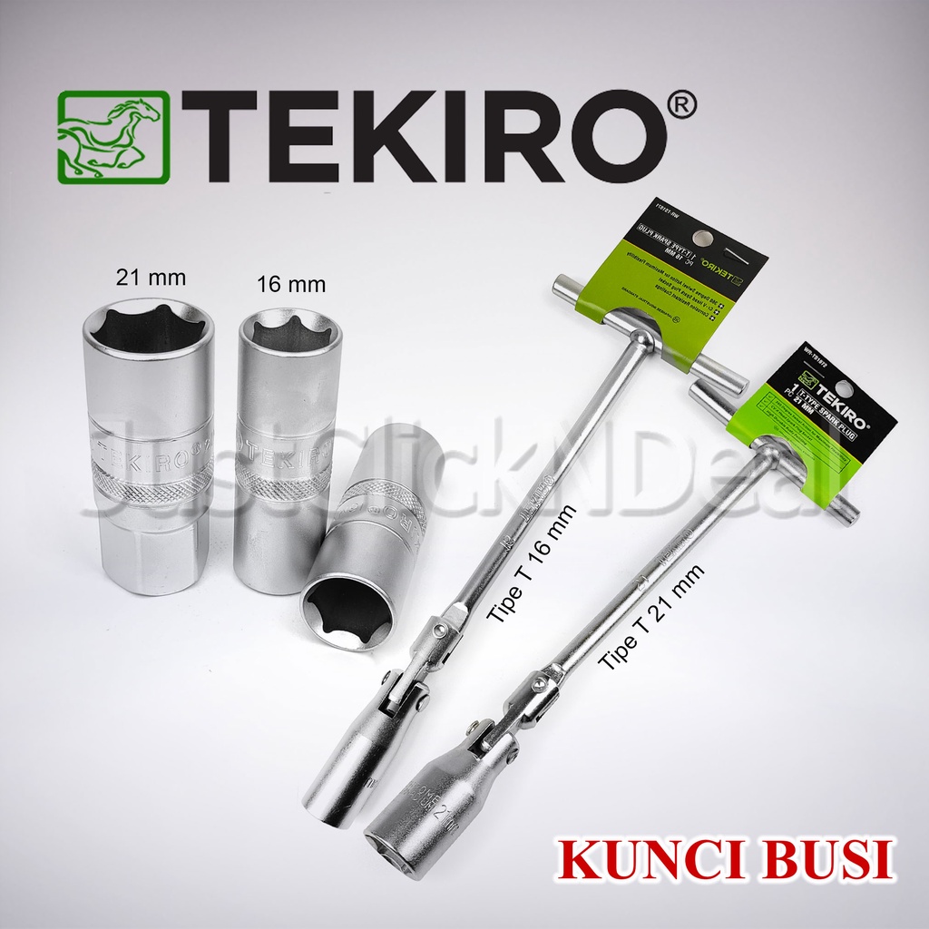 Jual Tekiro Kunci Busi 1/2 Inch 16 18 21 mm Flexsibel Tipe T Spark Plug ...