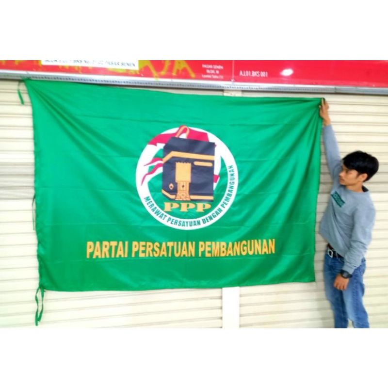 Jual bendera PPP new 2022 ukuran 150cm x 225cm | Shopee Indonesia