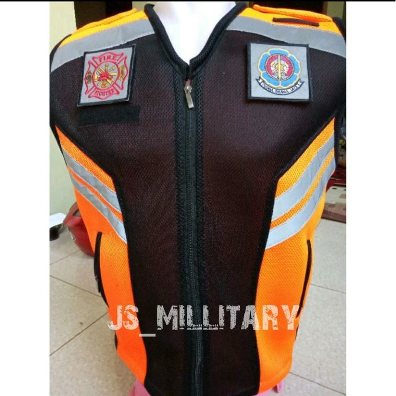 Jual Rompi Damkar Bahan Jalamesh Tebal Full Logo | Shopee Indonesia