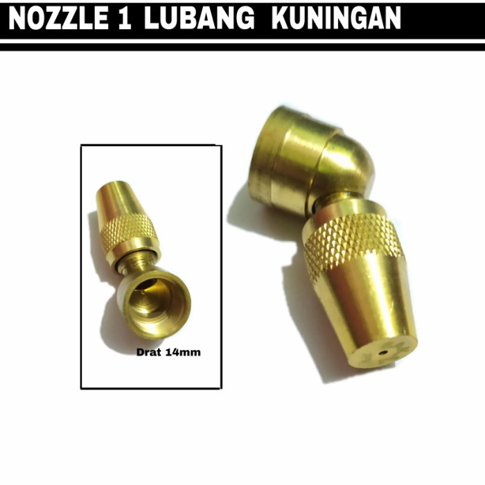Jual NOZEL / NOZZLE / NOZEL SPRAYER ELEKTRIK KUNINGAN 1 LUBANG BENGKOK ...