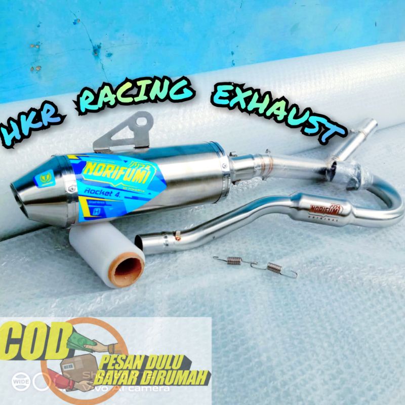 Jual Knalpot Crf klx d-tracker wr155 Norifumi rocket 4 stenlis | Shopee ...
