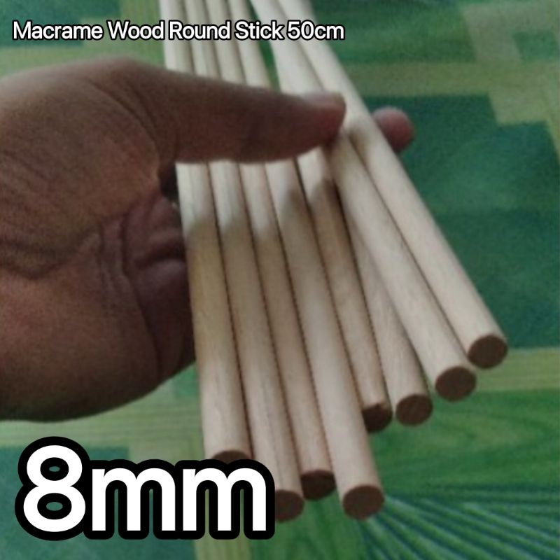 Jual Macrame Wood Round Stick - Stik Kayu Bulat Lingkaran Dowel ...
