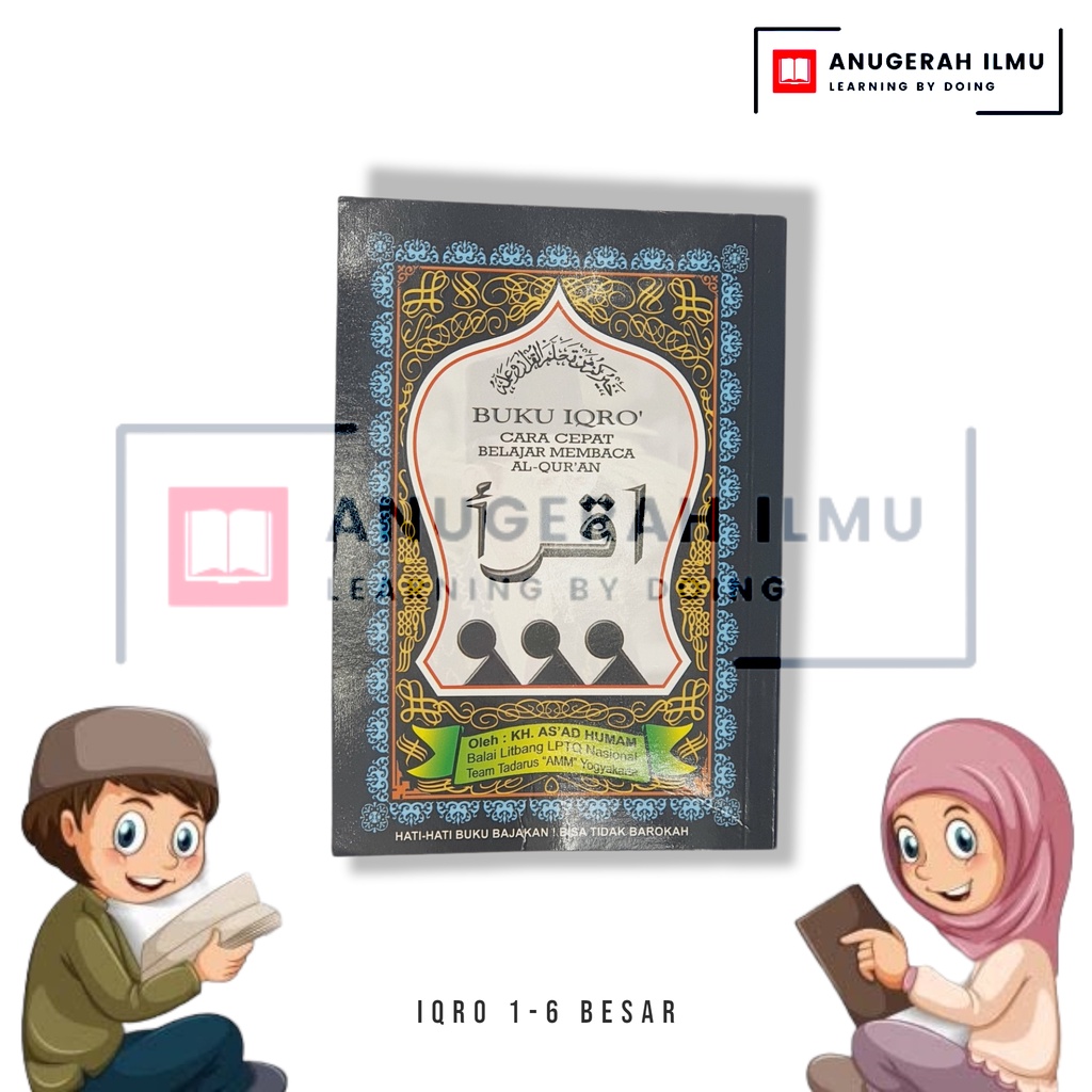 Jual IQRO' Hitam BESAR Bendel Jilid 1 - 6 / IQRO / Cara Cepat Belajar ...