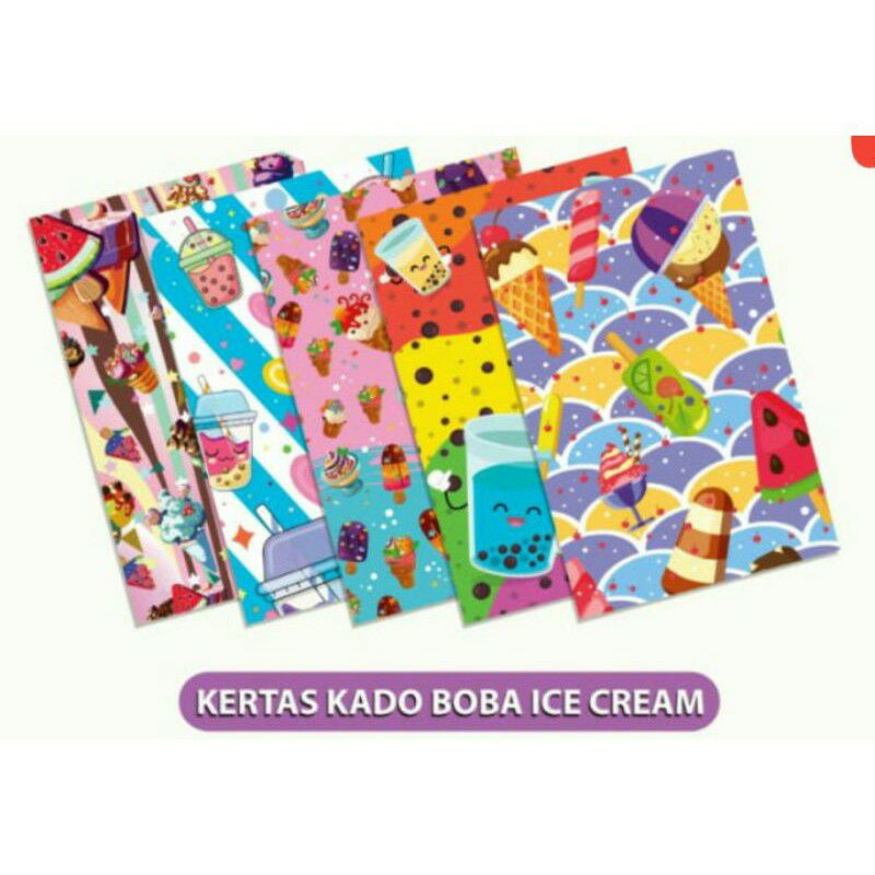 Jual KERTAS KADO SQUEEZY ISI 5 MOTIF/5 LEMBAR 65CM X 50CM BOBA | Shopee ...
