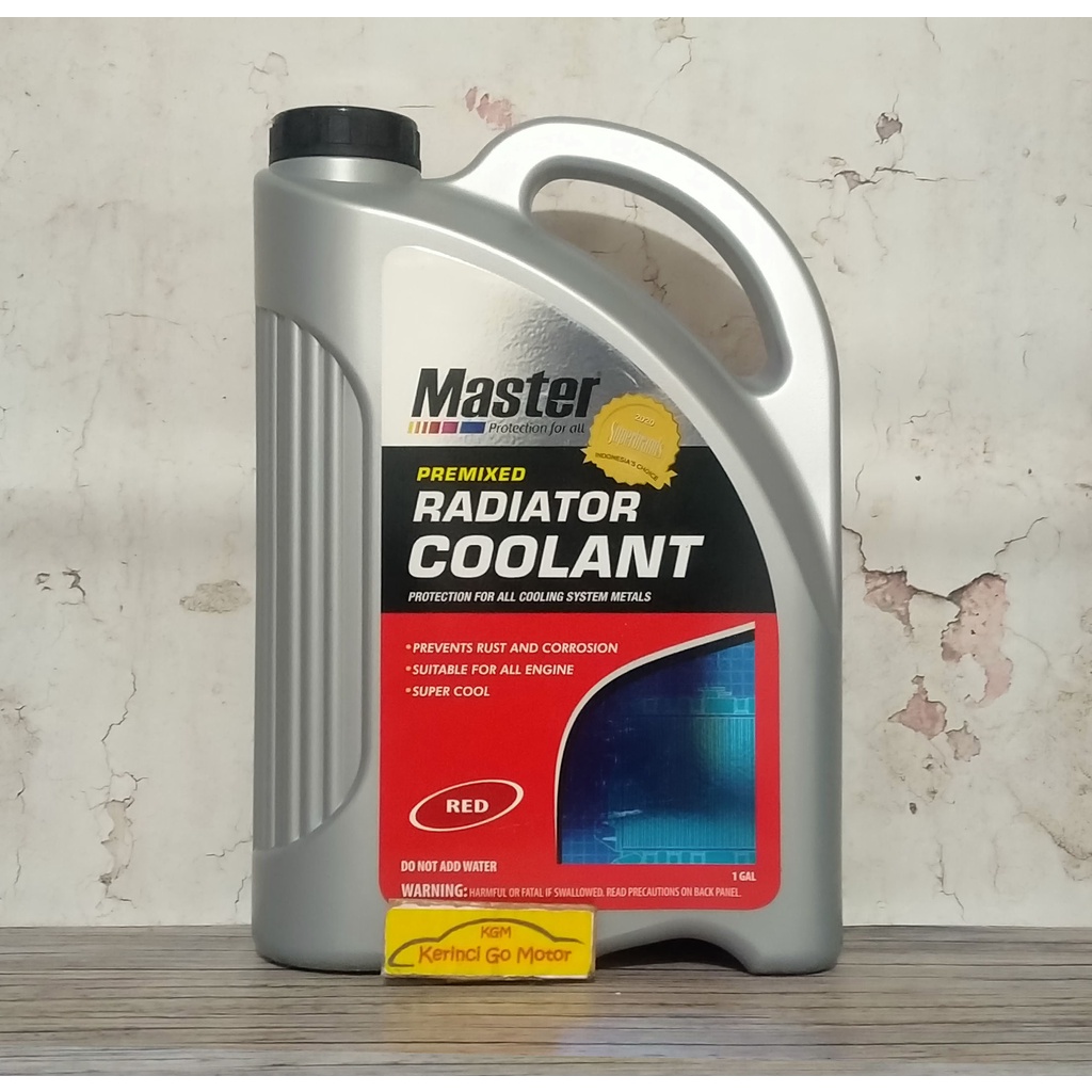 Jual Master Air Radiator Coolant Merah 4 Liter Cairan Pendingin Mobil ...