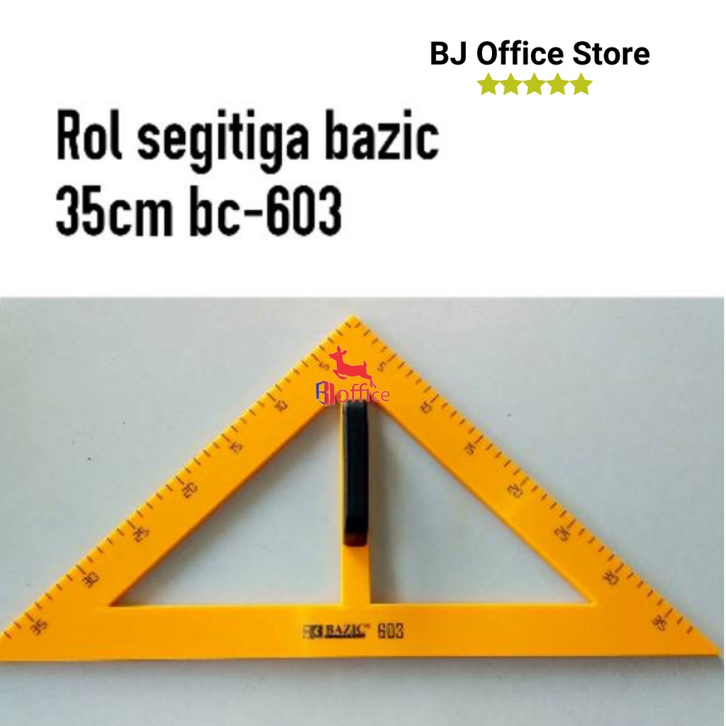 Jual Penggaris Segitiga Sama Kaki Bazic 603 / Plastik | Shopee Indonesia
