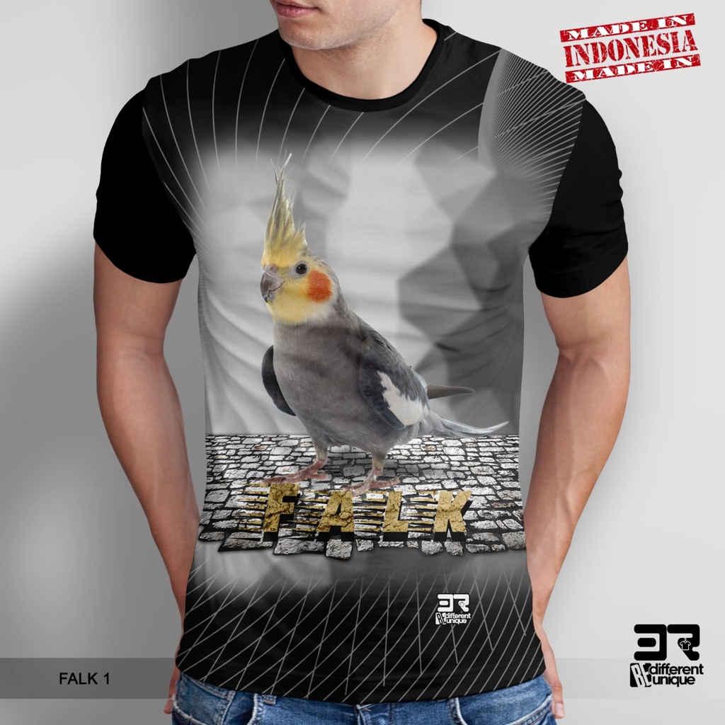 Jual KAOS PRIA KAOS PRINT DISTRO 3R BURUNG FALK 1 | Shopee Indonesia