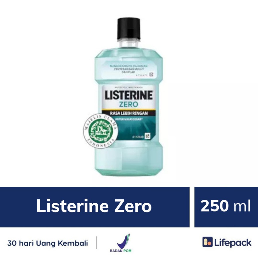 Jual LISTERINE COOL MINT ZERO Mouthwash Obat Kumur Antiseptik 250ml ...