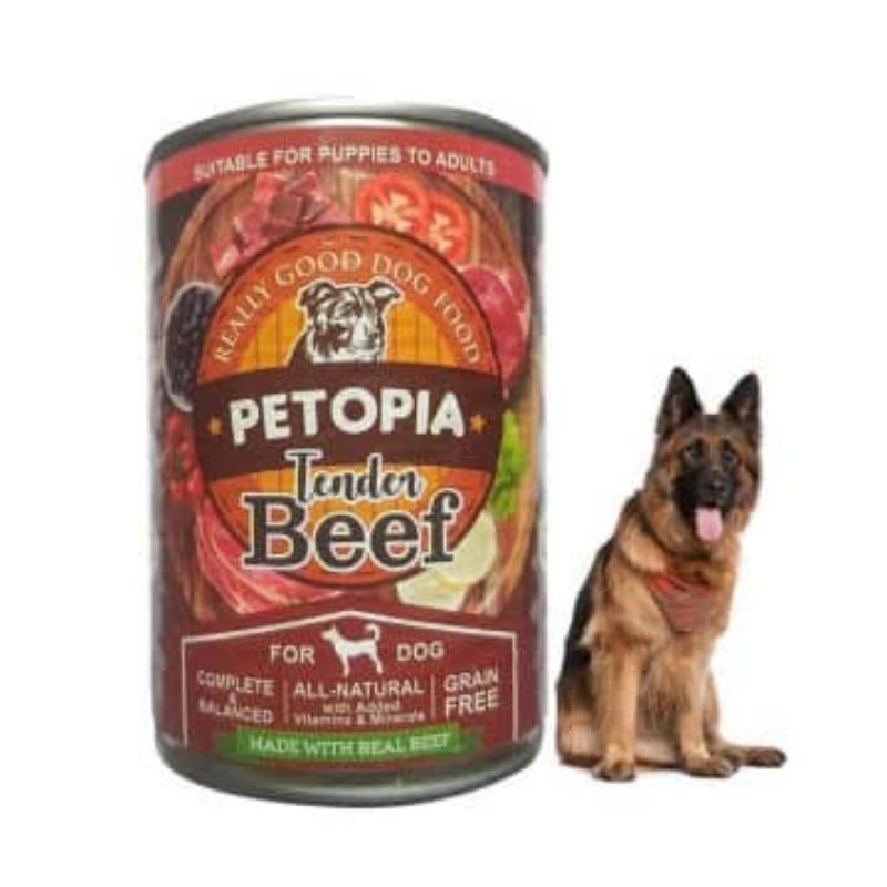 Jual Makanan/pakan anjing/dog food wet petopia tender beef 380gr ...