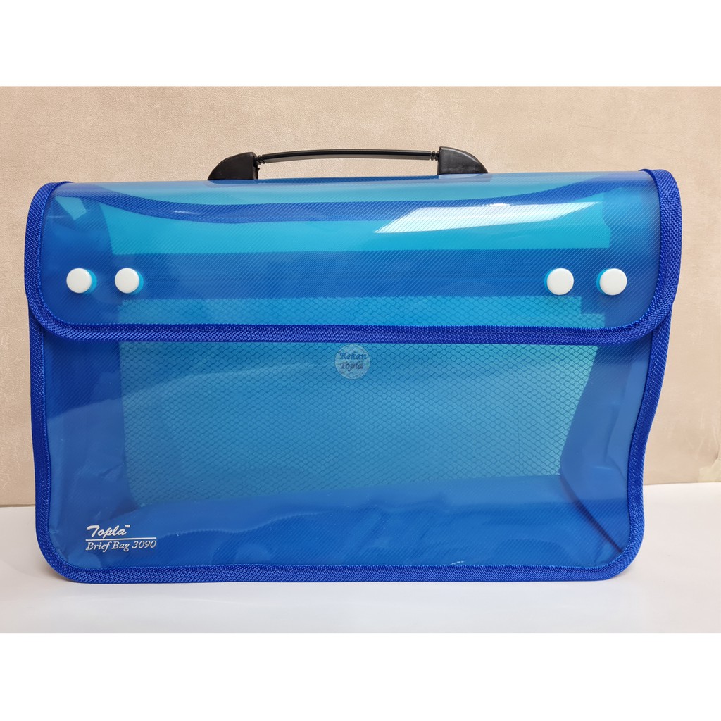 Jual Tas Map Plastik / Map Bag Kancing Dua / Tas dokumen Sekolah / Tas ...