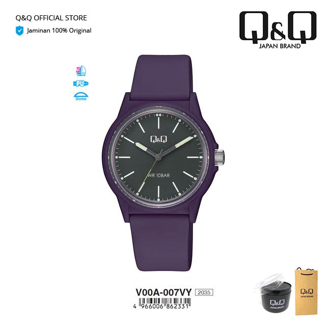 Jual Q&Q QnQ QQ Original Arloji Jam Tangan Unisex Casual Analog - V00 V00A Water Resist 10 BAR ...