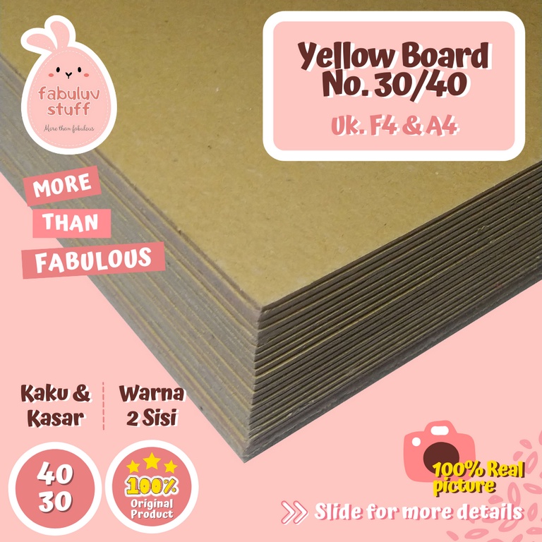 Jual Karton Yellow Board No. 30 No. 40 A4 F4 | Shopee Indonesia