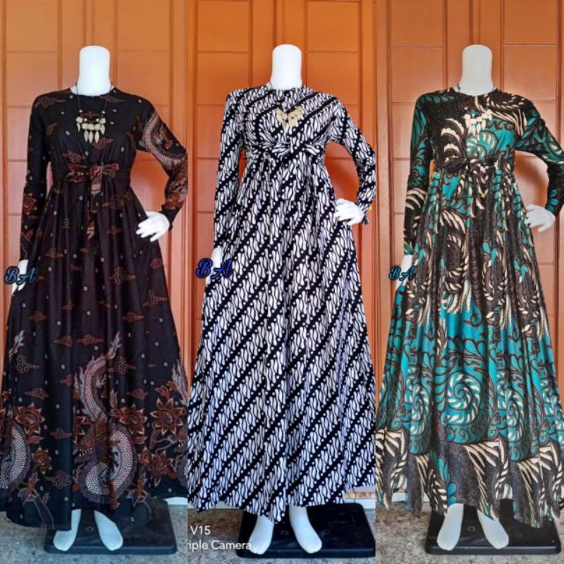 Jual GAMIS BATIK KATUN MANGGAR, PADI,SEKAR,CANTIK,KUBIS,KIPAS,DAUN,KUPU ...