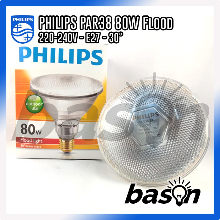 Jual PHILIPS PAR38 EU 80W E27 230V | Spot 12D atau Flood 30D | Lampu ...
