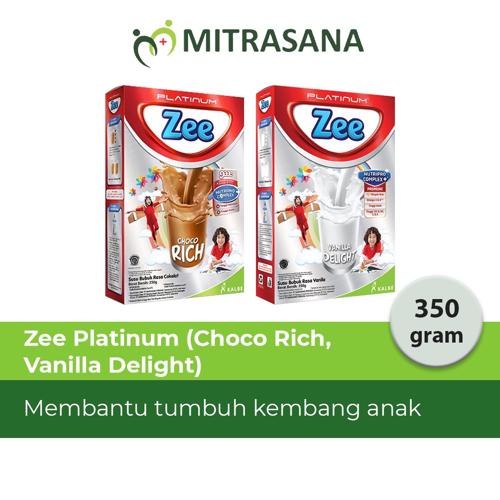 Jual Zee Platinum Cokelat Vanila 350 gr - Membantu Kecerdasan Otak dan ...