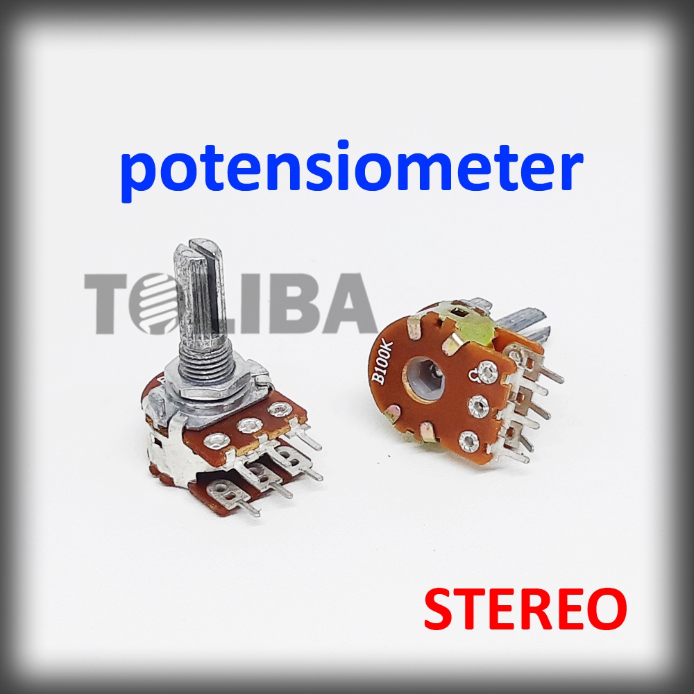 Jual potensio 50k 100k stereo / potensiometer potensio meter 100k ...