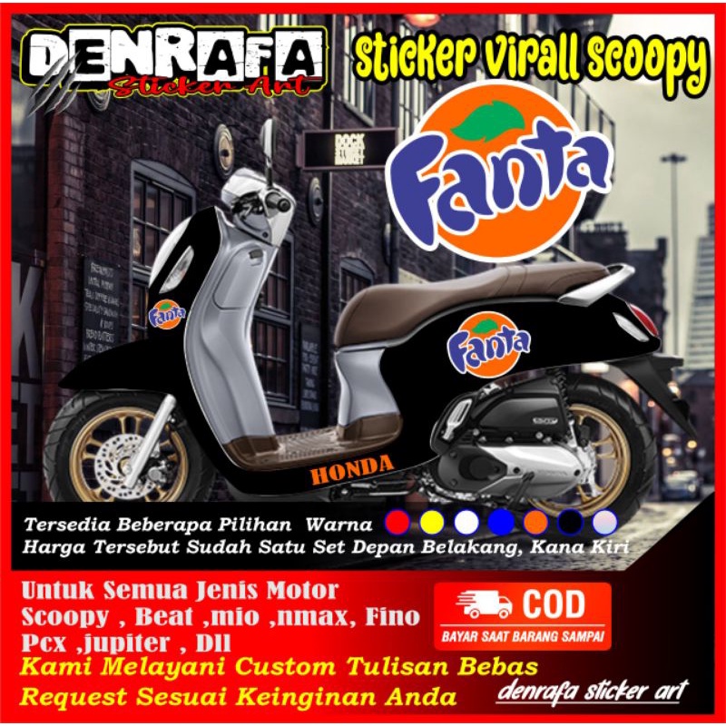 Jual Stiker Cutting Viral Scoopy Fanta / Sticker decal All motor Fanta ...