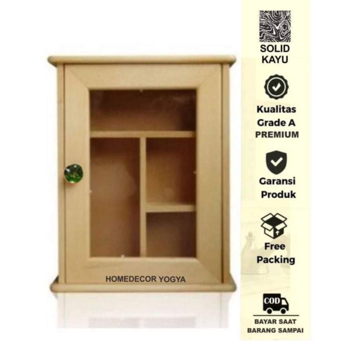 Jual kotak obat Kotak P3K | Rak Penyimpanan Obat Gantung Dinding Kayu ...