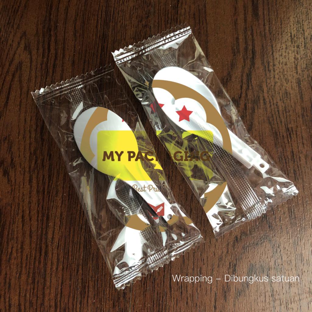 Jual Sendok Plastik Lipat / Sendok Dessert / Sendok Puding (SATUAN ...