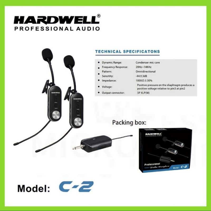 Jual Mic jepit wireless clip on hardwell C-2 mic jepit imam atau acara ...