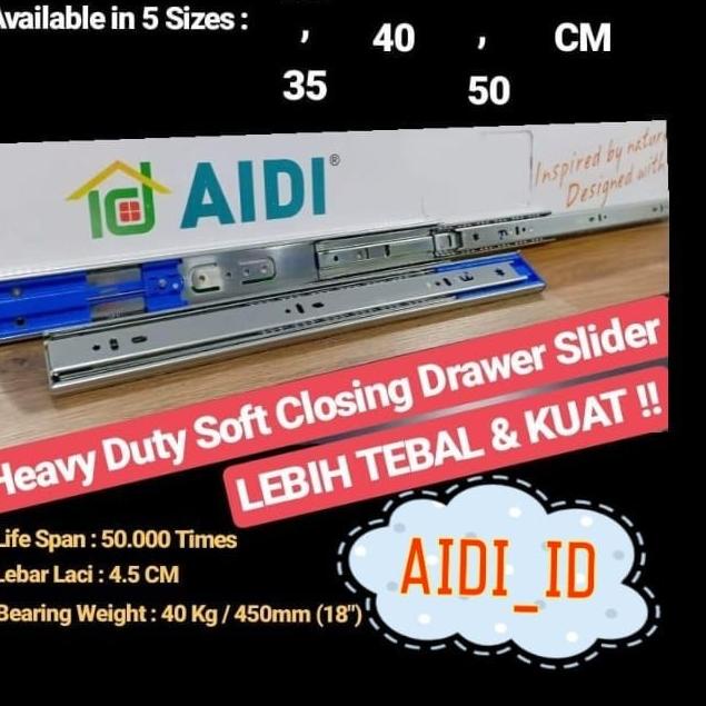 Jual Terjangkau - AIDI REL LACI SLOW MOTION REL LACI SOFT CLOSING HEAVY ...