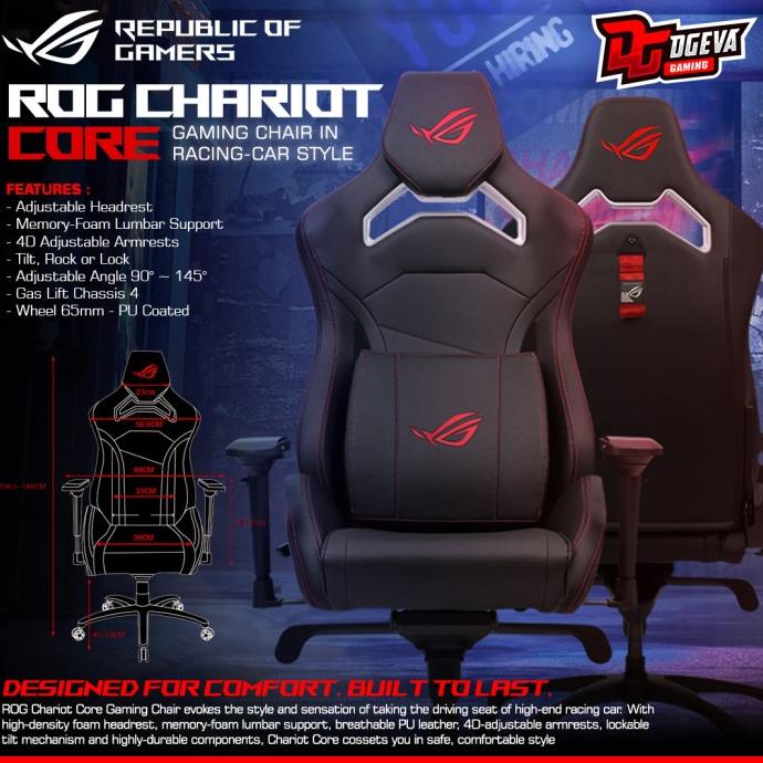 Jual Asus ROG Chariot Core Gaming Chair Office / Kursi Kantor Gaming ...